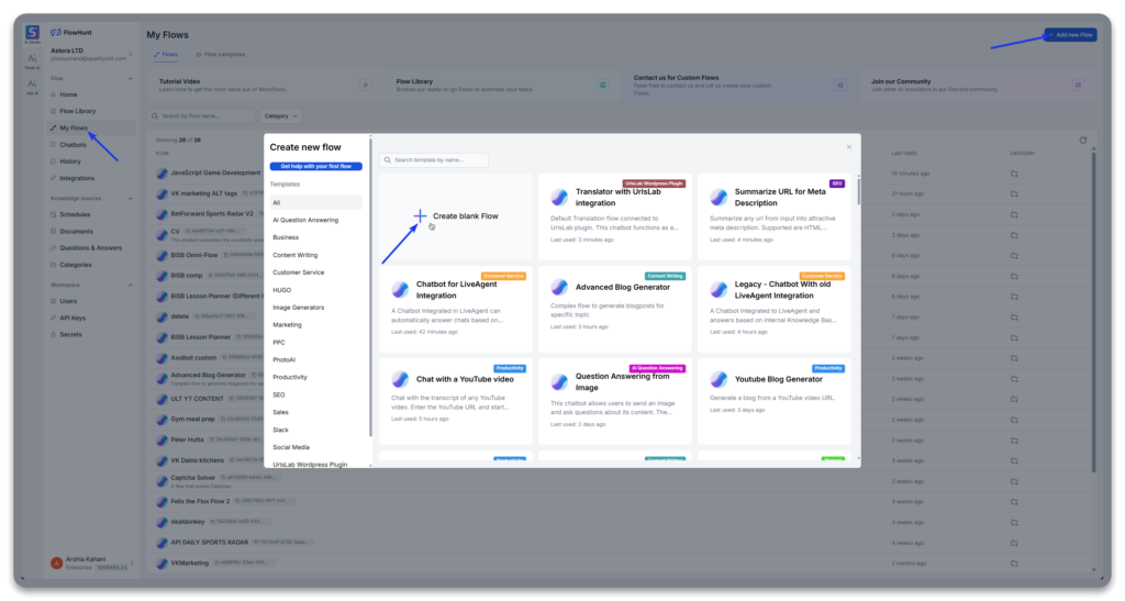 Créer des mini-jeux IA avec un générateur de jeux IA dans FlowHunt | FlowHunt